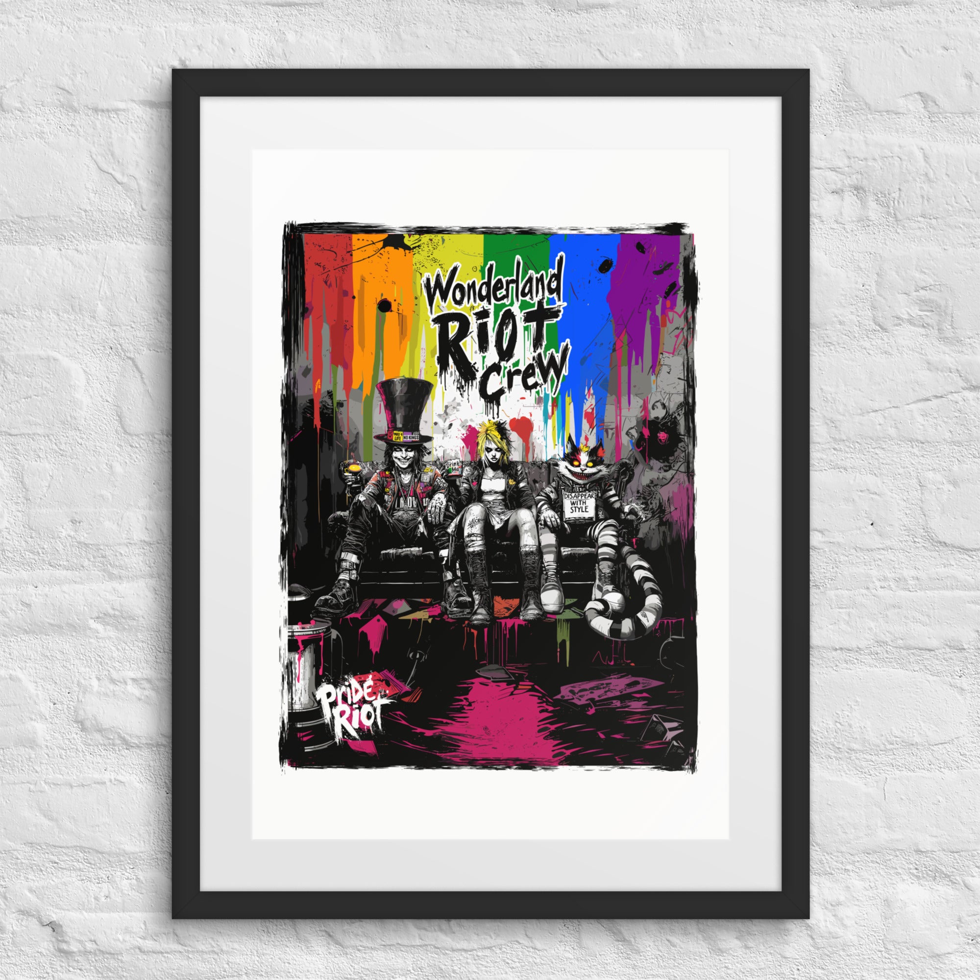 Alice in Rebellion – Framed & Matted Punk Wonderland Print | Queer Got ...